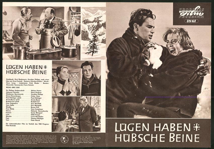 Filmprogramm PFP Nr. 59 /61, Lügen haben hübsche Beine, Adrian Hoven ...