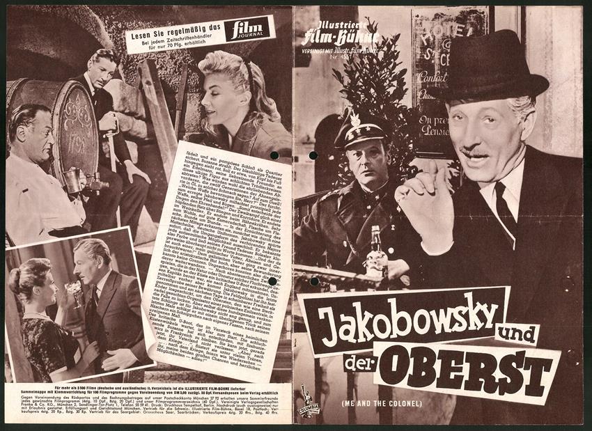 Filmprogramm IFB Nr. 4551, Jakobowsky und der Oberst, Danny Kaye, Curd ...