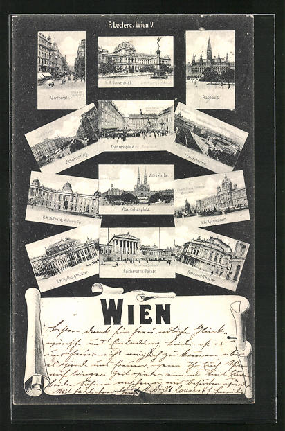 AK Wien, Zwölf Ansichten aus dem Bezirk Nr. 10394110 - oldthing ...