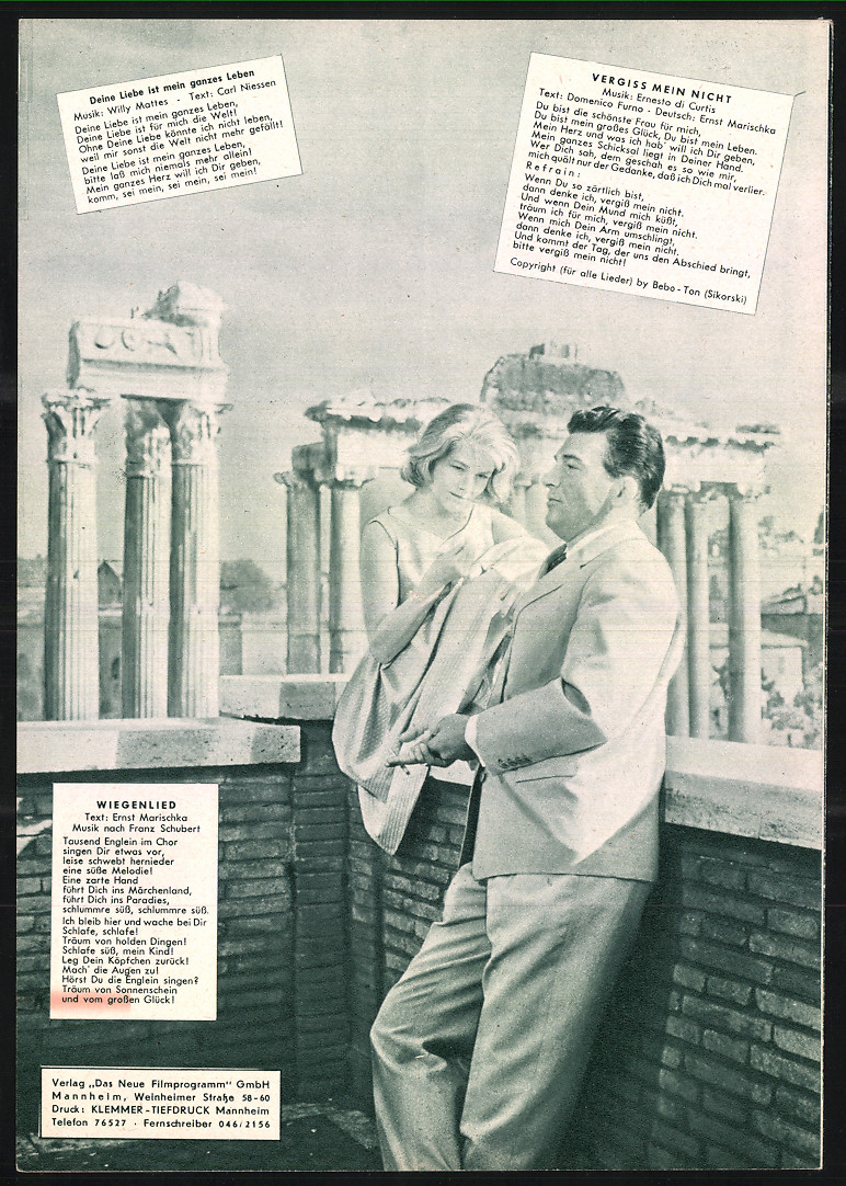 Filmprogramm DNF Nr. 4104, Vergiss mein nicht, Sabine Bethman, Erich ...