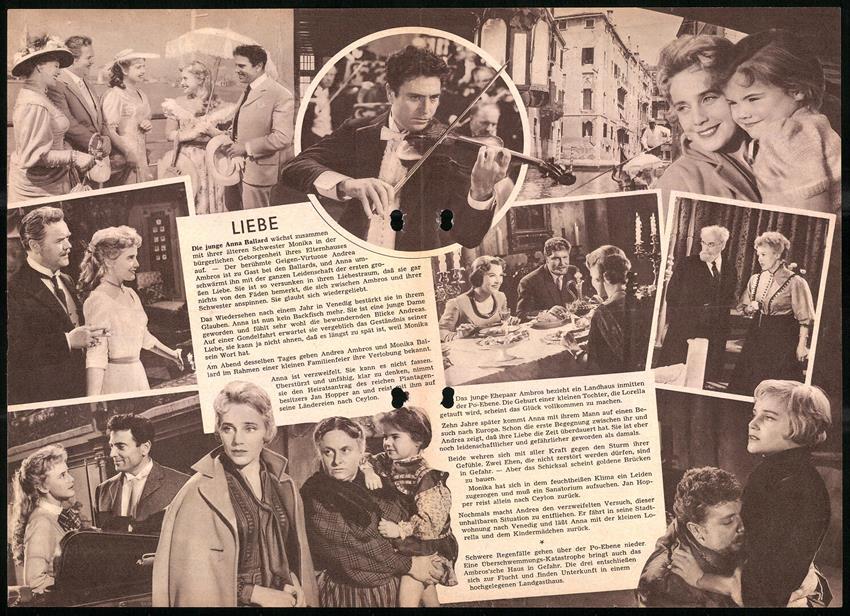 Filmprogramm DNF, Liebe, Maria Schell, Raf Vallone, Eva Kotthaus, Regie ...