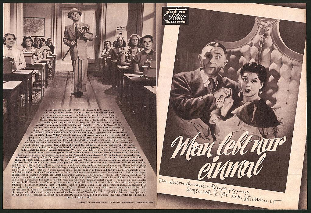 Filmprogramm DNF, Man lebt.. | Bücher & Zeitschriften günstig