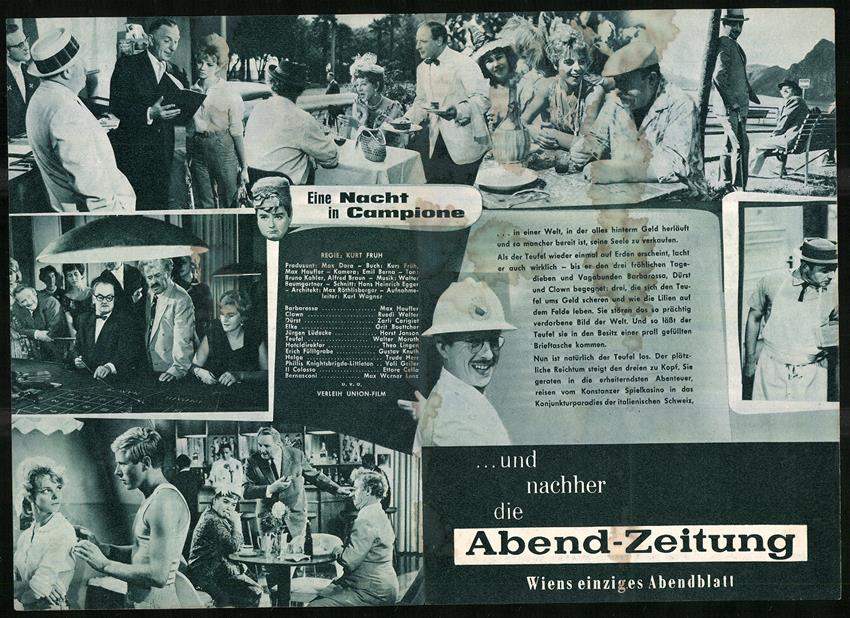 Filmprogramm NFP Nr. 2303, Eine Nacht in Campione, Max Haufler, Ruedi ...