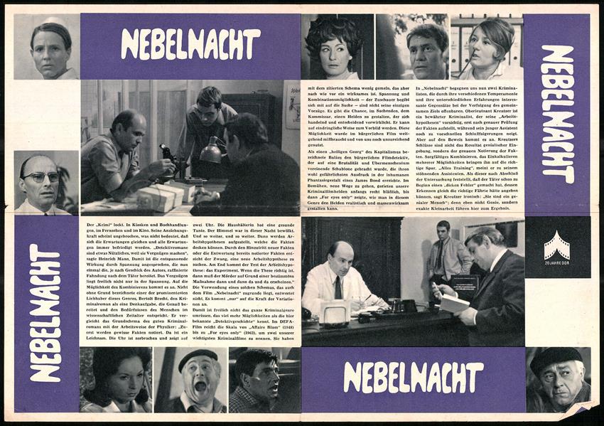 Filmprogramm Film für Sie Nr. 53 /69, Nebelnacht, Peter Borgelt, Gunter ...