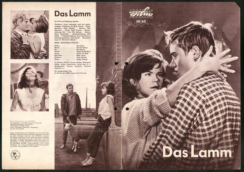 Filmprogramm PFP Nr. 111 /65, Das Lamm, Ronald Dehne, Elke Aberle ...