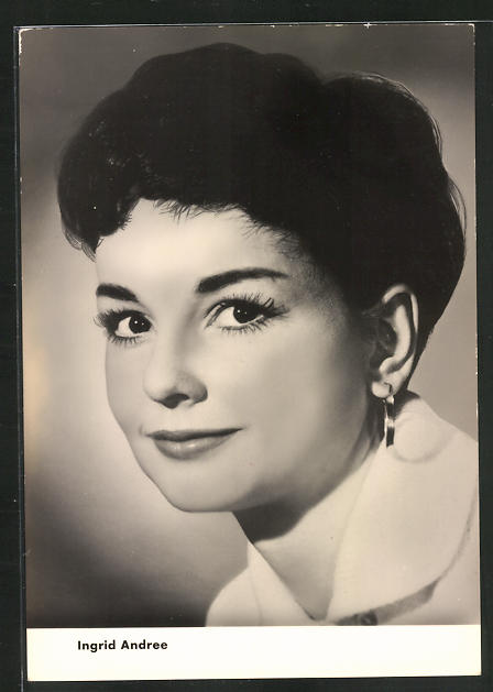 AK Schauspielerin Ingrid Andree mit freundlichem Lächeln im Portrait Nr ...