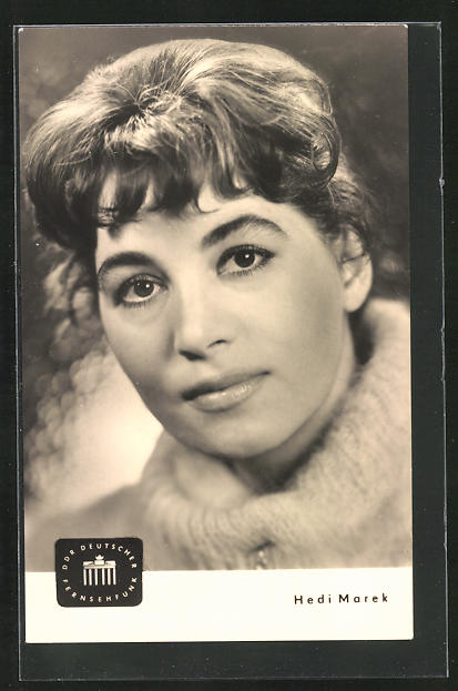 AK Schauspielerin Hedi Marek im Portrait, DDR Deutscher Fernsehfunk Nr ...