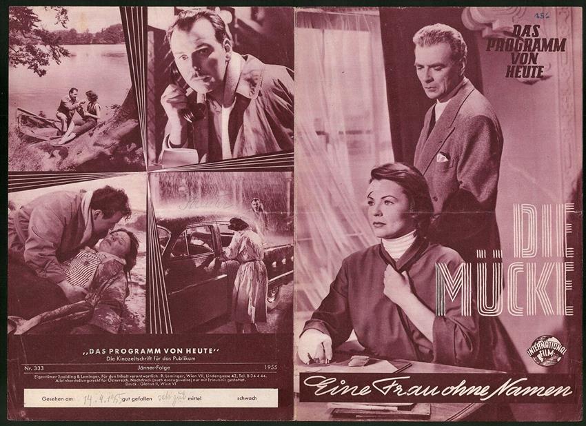 Filmprogramm Programm von Heute Nr. 333, Die Mücke, Hilde Krahl, Margot ...