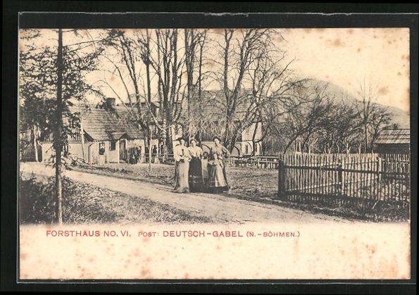 AK Deutsch Gabel / Jablone v Podjestedi, Forsthaus No. VI Nr. 10901554 ...