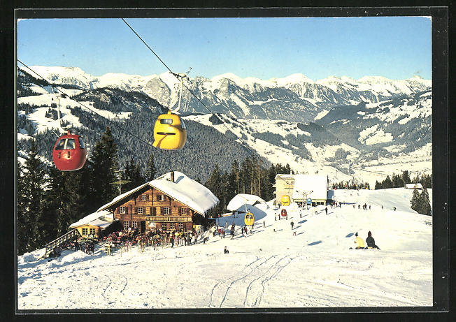 AK Zweisimmen, Hotel Berghaus Gobeli auf dem Rinderberg und Gondelbahn Nr. 10933750 - oldthing ...