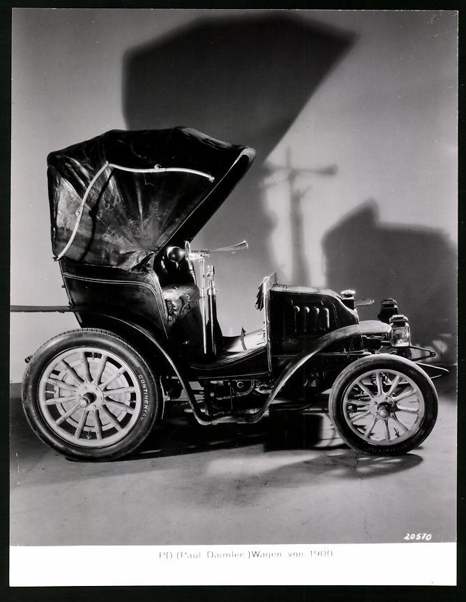 Archiv-Fotografie Auto PD Paul Daimler wagen von 1900 mit Verdeck Nr ...