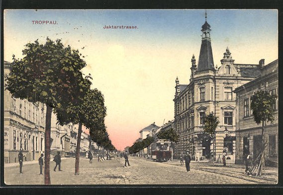 AK Troppau, Jaktarstrasse mit Strassenbahn Nr. 11044943 - oldthing ...