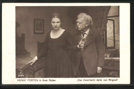 AK Filmszene aus Das Geschlecht derer von Ringwall, Schauspielerin Henny Porten Nr. 11141390 ...