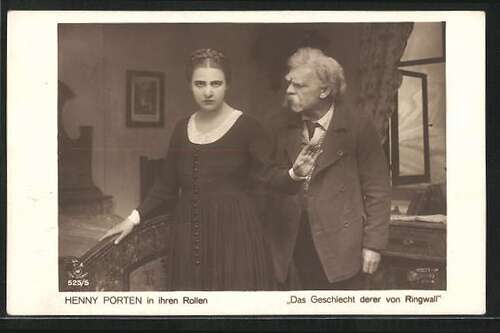AK Filmszene aus Das Geschlecht derer von Ringwall, Schauspielerin Henny Porten Nr. 11141390 ...