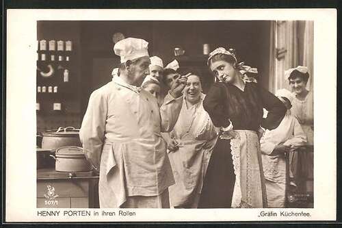 AK Filmszene aus Grafin Küchenfee, Schauspielerin Henny Porten Nr. 11141398 - oldthing ...