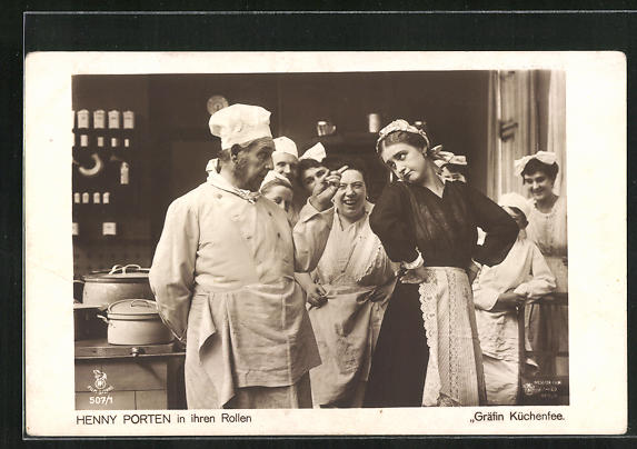 AK Filmszene aus Gräfin Küchenfee, Schauspielerin Henny Porten Nr. 11141460 - oldthing ...