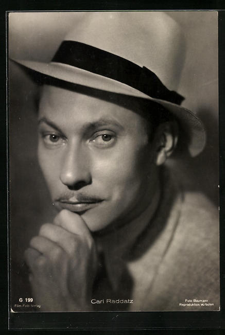 AK Schauspieler Carl Raddatz mit Schnurrbart Nr. 11376453 - oldthing ...
