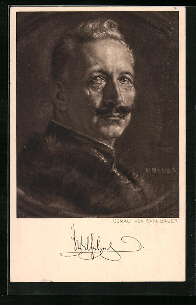 Künstler-AK Portrait Kaiser Wilhelm II. von Karl Bauer Nr. 11505655 ...