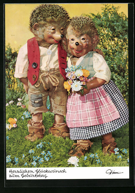 AK Mecki steht mit seiner Frau im.. | Ansichtskarten günstig