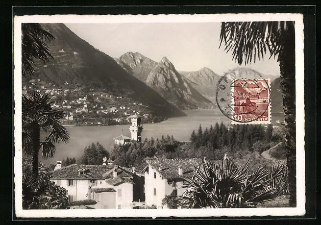 AK Porlezza /Lago di Lugano, Sfondo di Porlezza, Panorama Nr. 11765446 ...