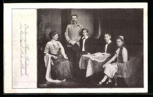 AK Erzherzog Franz Ferdinand von Österreich mit seiner Familie Nr ...