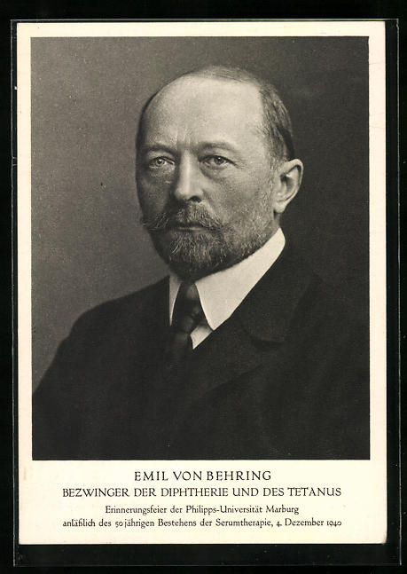 AK Emil von Behring im Portrait, Bezwinger der Diphtherie und des ...