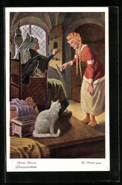 Künstler-AK Otto Kubel: Brüder Grimm's Märchen: Dornröschen ...