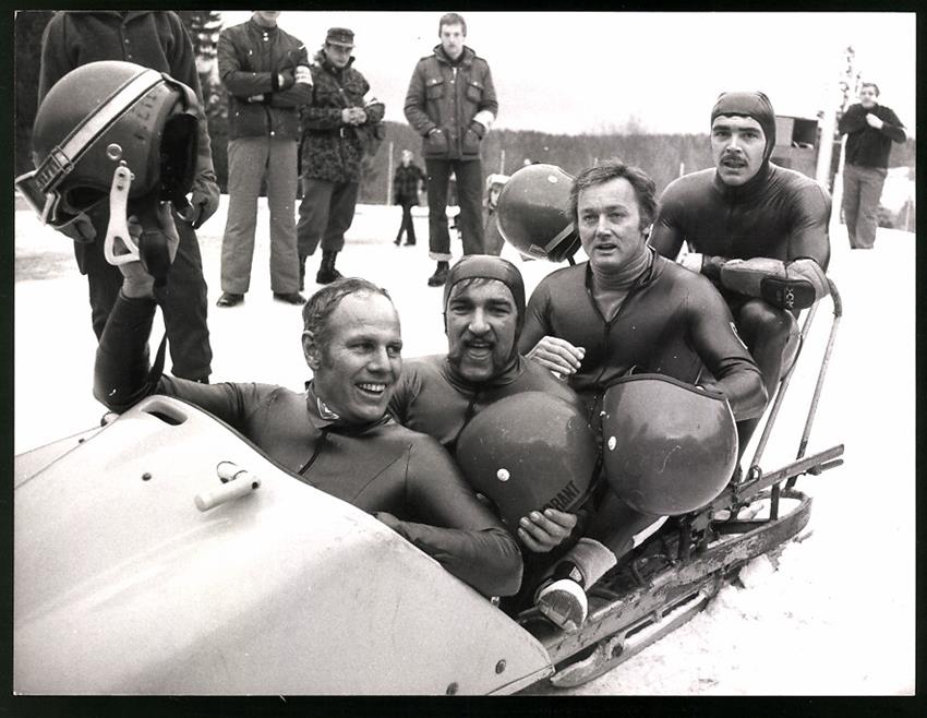 Fotografie Igels, Bob Nationencup 1976, Viererbob mit Georg Heibl, Hans ...