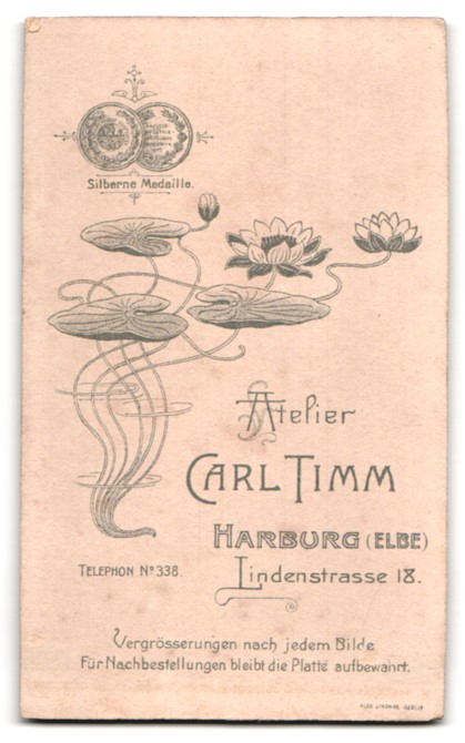 Fotographie Carl Timm, Harburg a. E., Lindenstrasse 18, Uniformierter ...