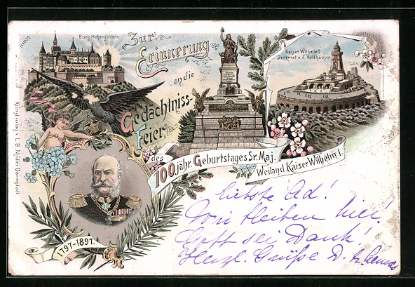 AK Zur Erinnerung an die Gedächtnis-Feier des hundertjährigen ...