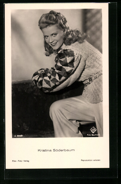 AK Schauspielerin Kristina Söderbaum über die Schulter blickend Nr. 12127565 - oldthing ...