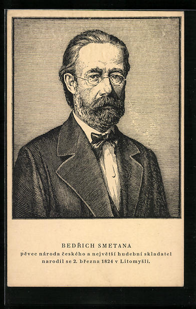 Künstler-AK Bedrich Smetana, pevec narodna ceskeho a nejvetsi hudebni ...