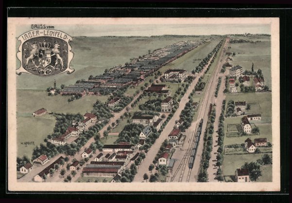 AK Lager Lechfeld, Gesamtansicht aus.. | Ansichtskarten günstig