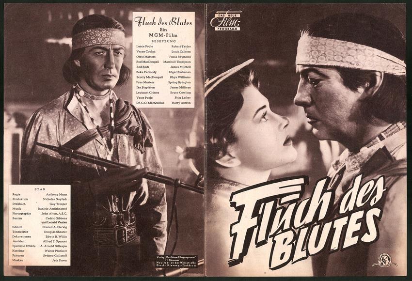 Filmprogramm DNF, Fluch des Blutes, Robert Taylor, Louis Calhern, Regie ...