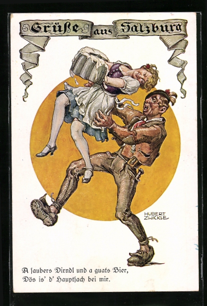 Künstler-AK Hubert von Zwickle: Salzburg... | oldhting.de