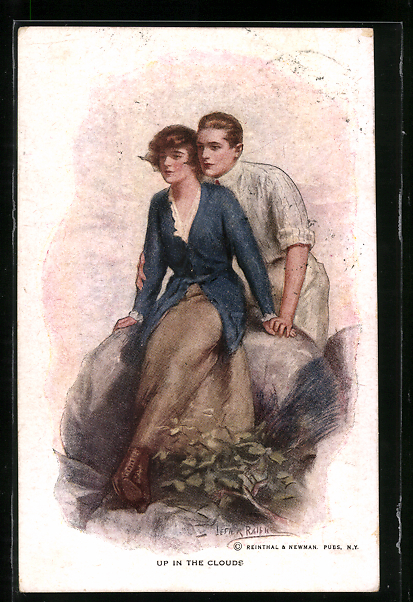 Künstler-AK Lester Ralph: Mann und Frau auf... | oldhting.de