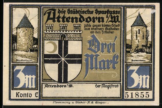 Notgeld Attendorn 1922, Drei.. | Sammeln & Seltenes günstig