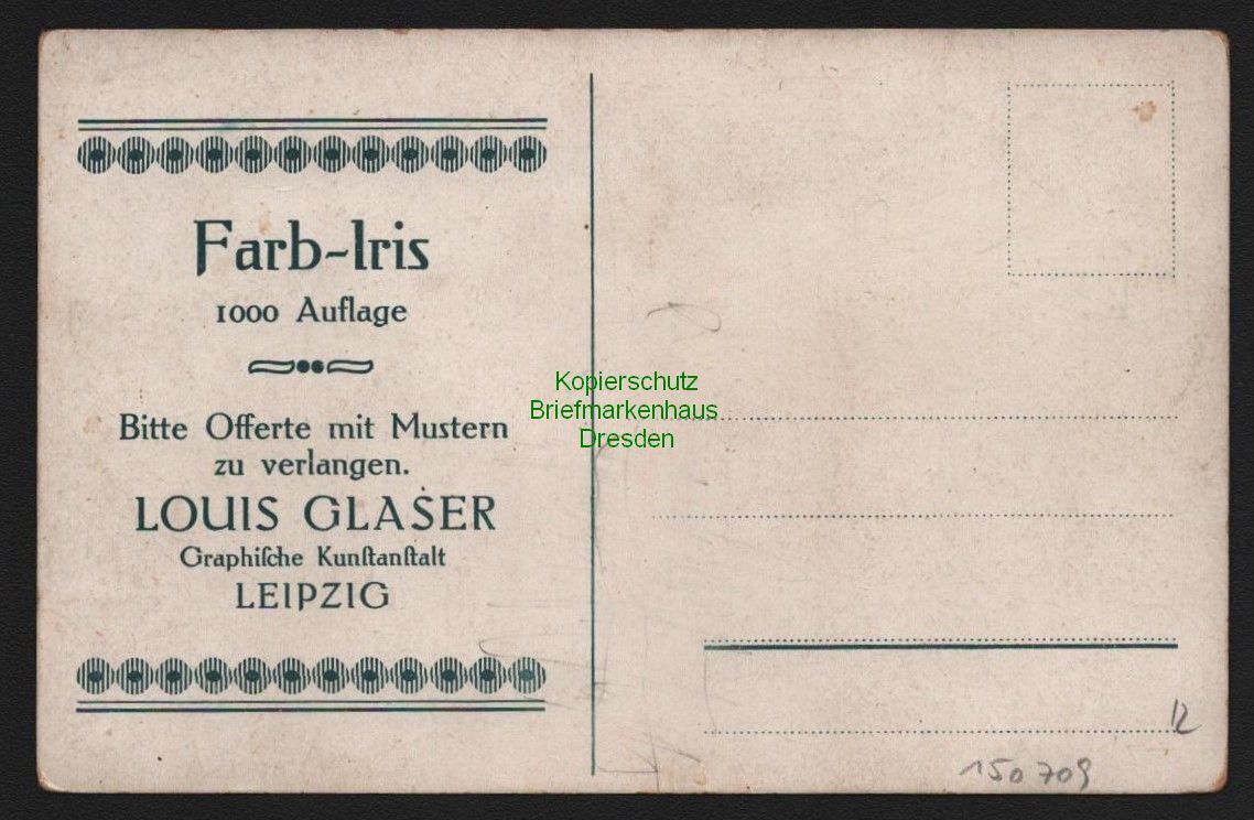 150709 AK Abenberg um 1920 Farb Iris Druckmuster Louis Glaser Leipzig ...