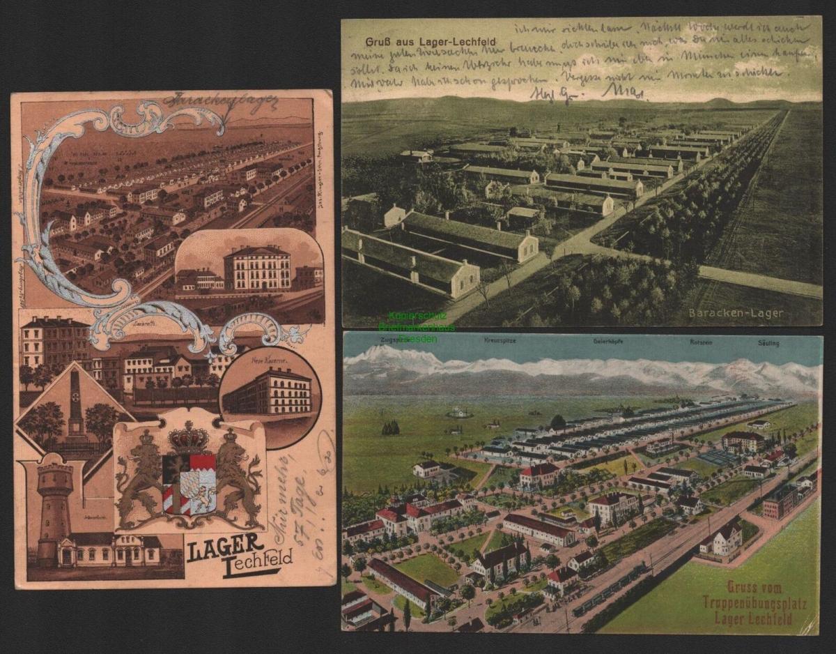 144622 3 AK Truppenübungsplatz Lager Lechfeld... | oldhting.de
