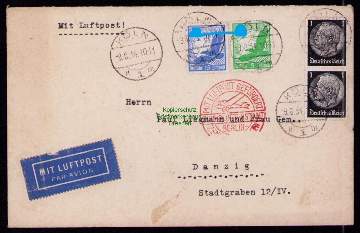 B19245 DR Brief Deutsches Reich Köln.. | Briefmarken günstig