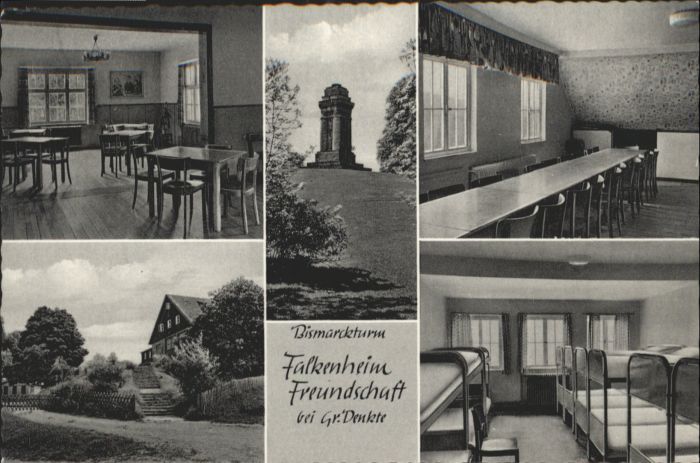 Gross Denkte [Stempelabschlag] Falkenheim Freundschaft Bismarckturm x ...