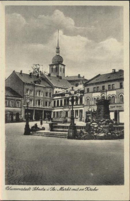 Sebnitz Marktplatz Kirche / Sebnitz /Saechsische Schweiz-Osterzgebirge ...
