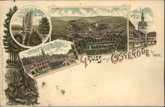 Osterode Harz Osterode Alte Burg Markt Aegidien Kirche * / Osterode am ...