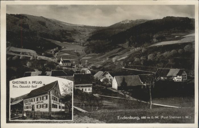 Endenburg Gasthof zum Pflug / Steinen /Loerrach LKR Nr. cx57889 ...