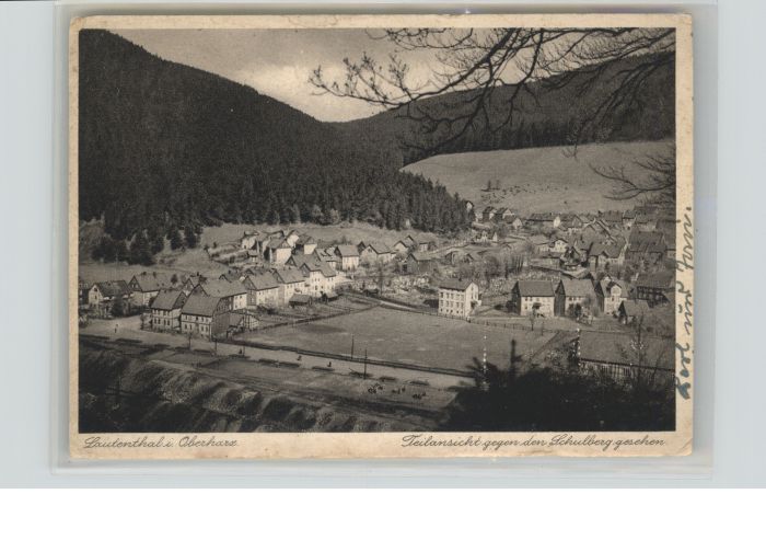 AK / Ansichtskarte Lautenthal_Harz Lesehalle Panorama vom Schulberg ...
