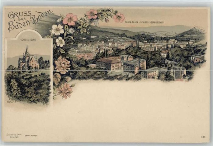 Baden-Baden Baden-Baden Schloss Solms * / Baden-Baden /Baden-Baden ...