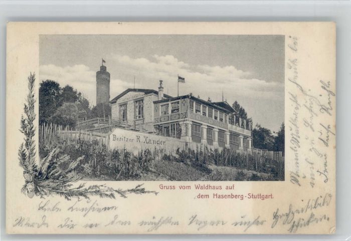Stuttgart Waldhaus Hasenberg x Nr. wu32522 - oldthing Ansichtskarten ...