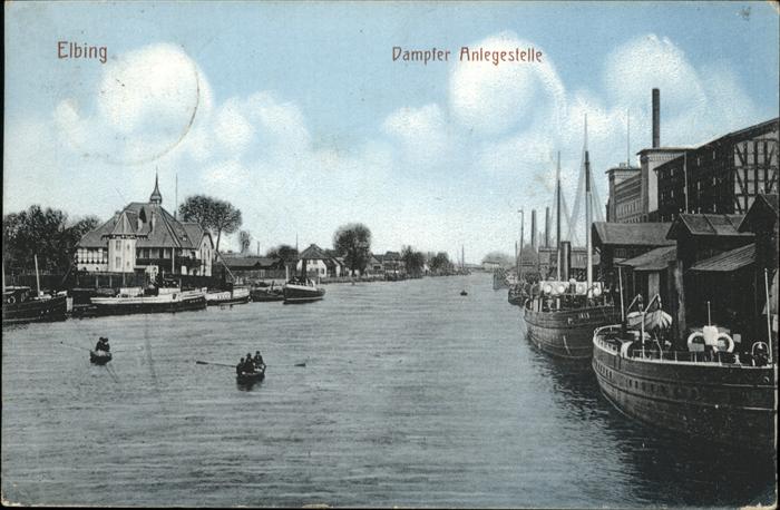Elbing Elblag Dampfer Anlegestelle Schiff / Elblag /Ermland Masuren Nr ...