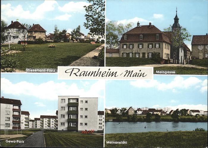Raunheim Stresemannplatz Maingasse Mainansicht Kat. Raunheim Nr ...