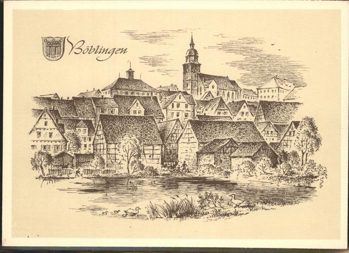 Boeblingen Wappen Staedtebilder Ludwig Schaefer Grohe Kat. Boeblingen ...